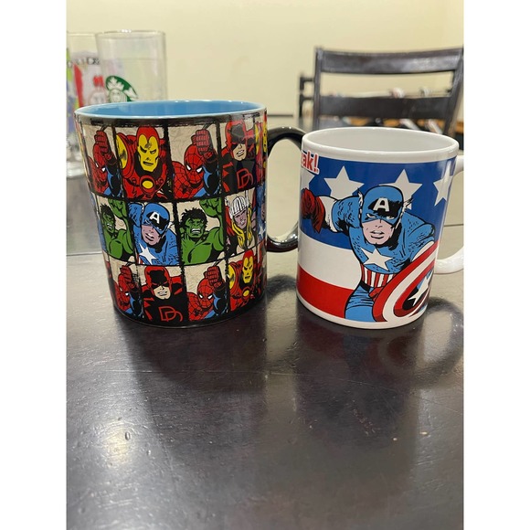 Zak | Dining | Marvel Characters And Captain America Coffee Mugs | Poshmark